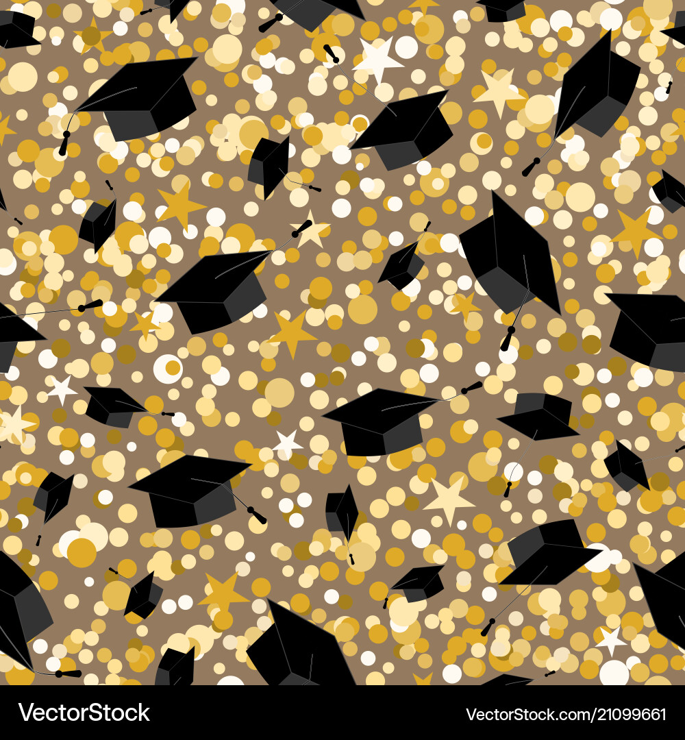 Graduation Celebration Pattern Royalty Free Vector Image