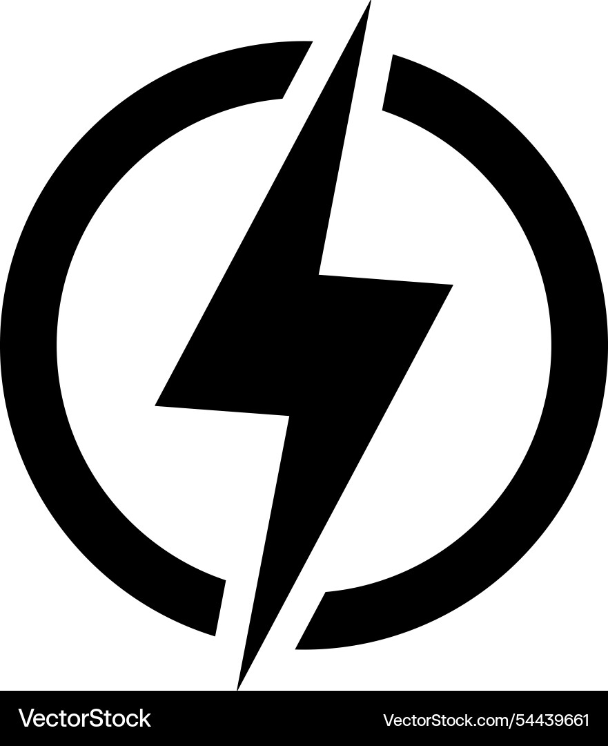 Lightning electricity energy high voltage Vector Image