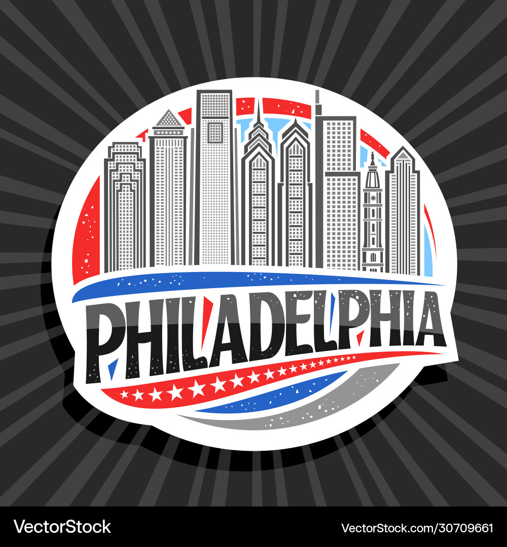 Logo for philadelphia Royalty Free Vector Image