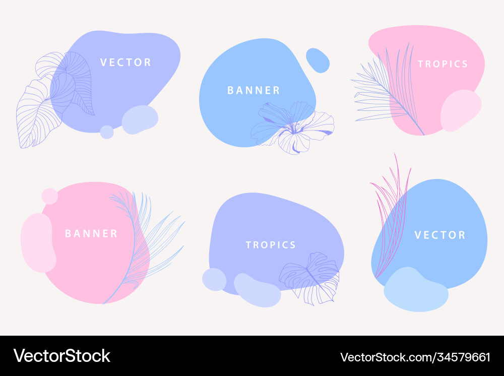 Organic Liquid Shapes & Badges Royalty Free Vector Image