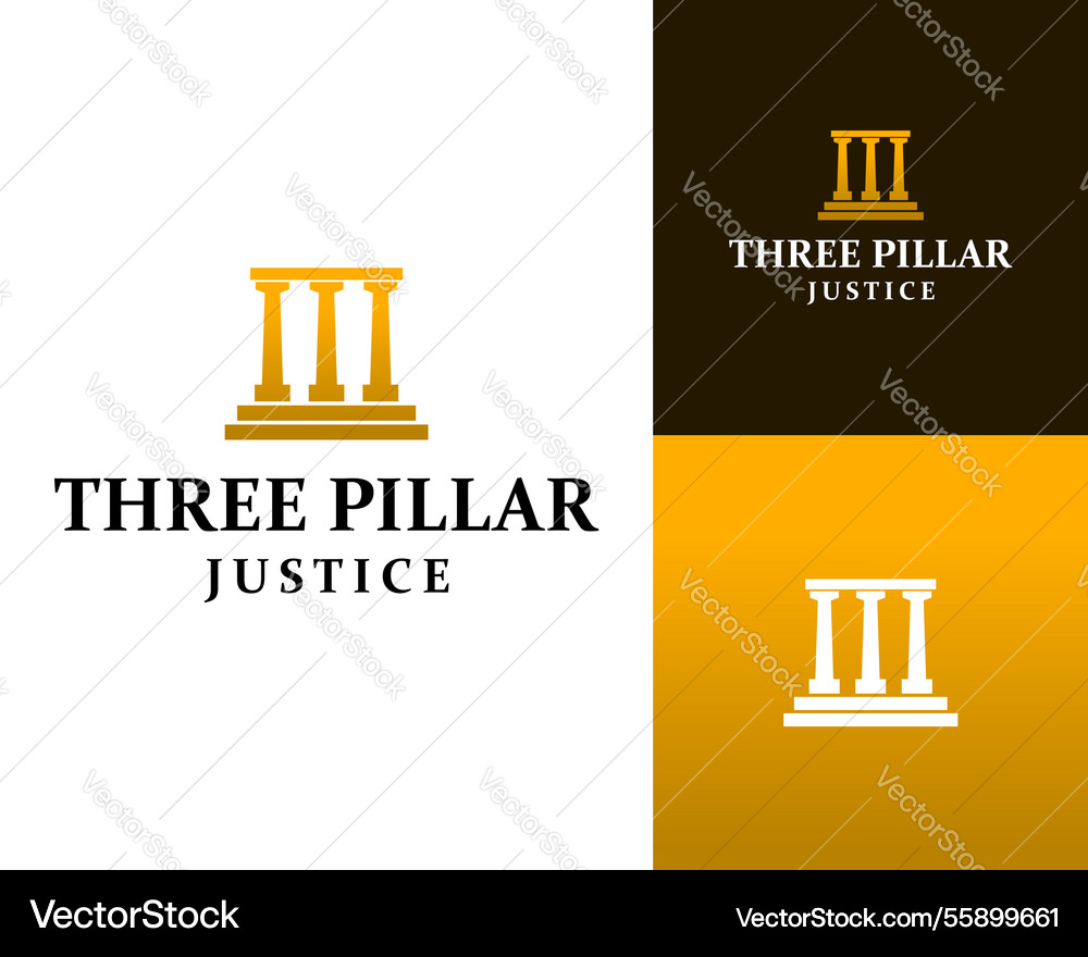 Pillar logo Royalty Free Vector Image - VectorStock