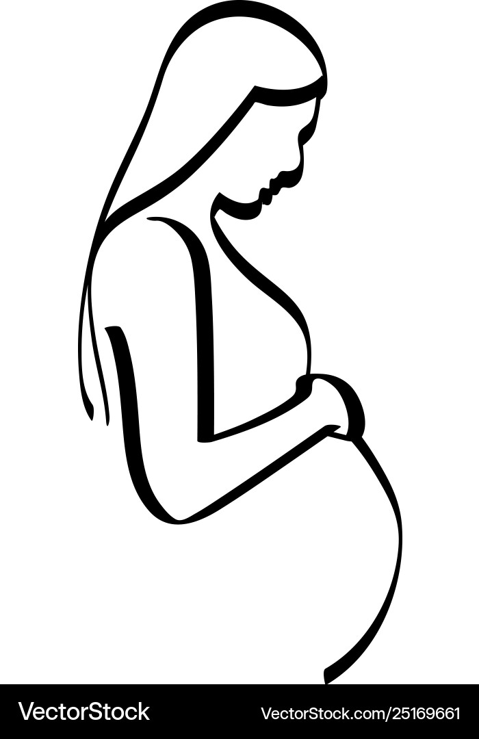 Pregnant woman Royalty Free Vector Image - VectorStock