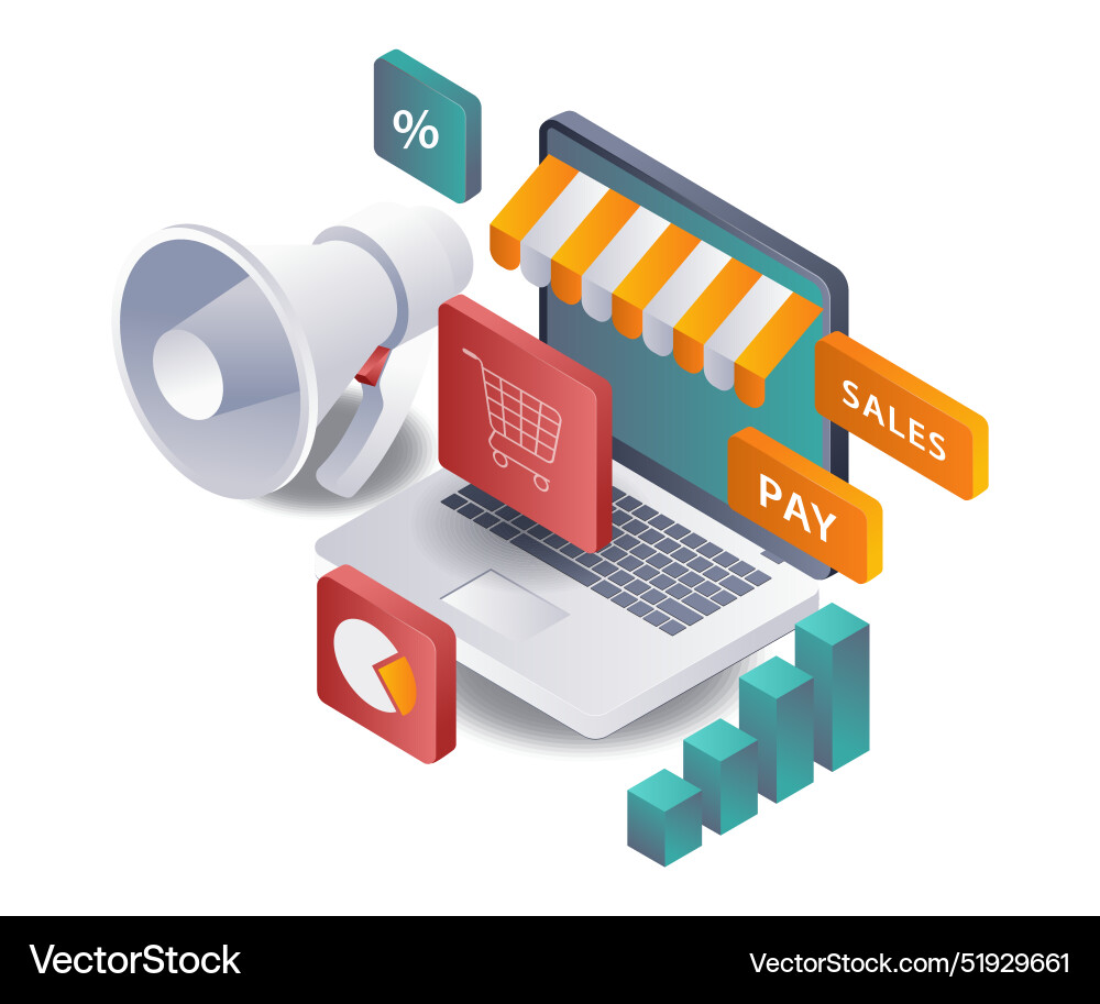Promoting seamless online shopping experiences Vector Image