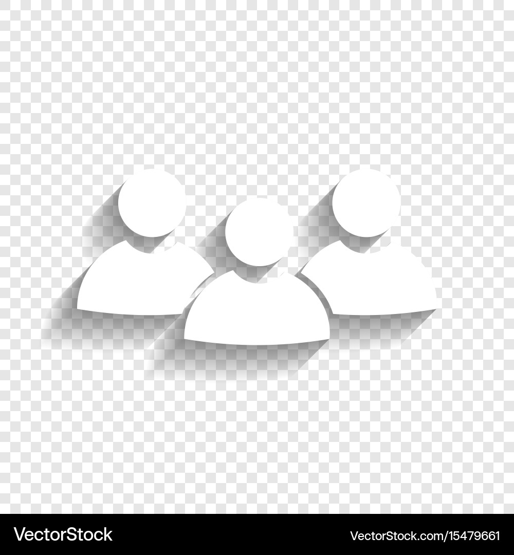 Team work sign white icon with soft Royalty Free Vector