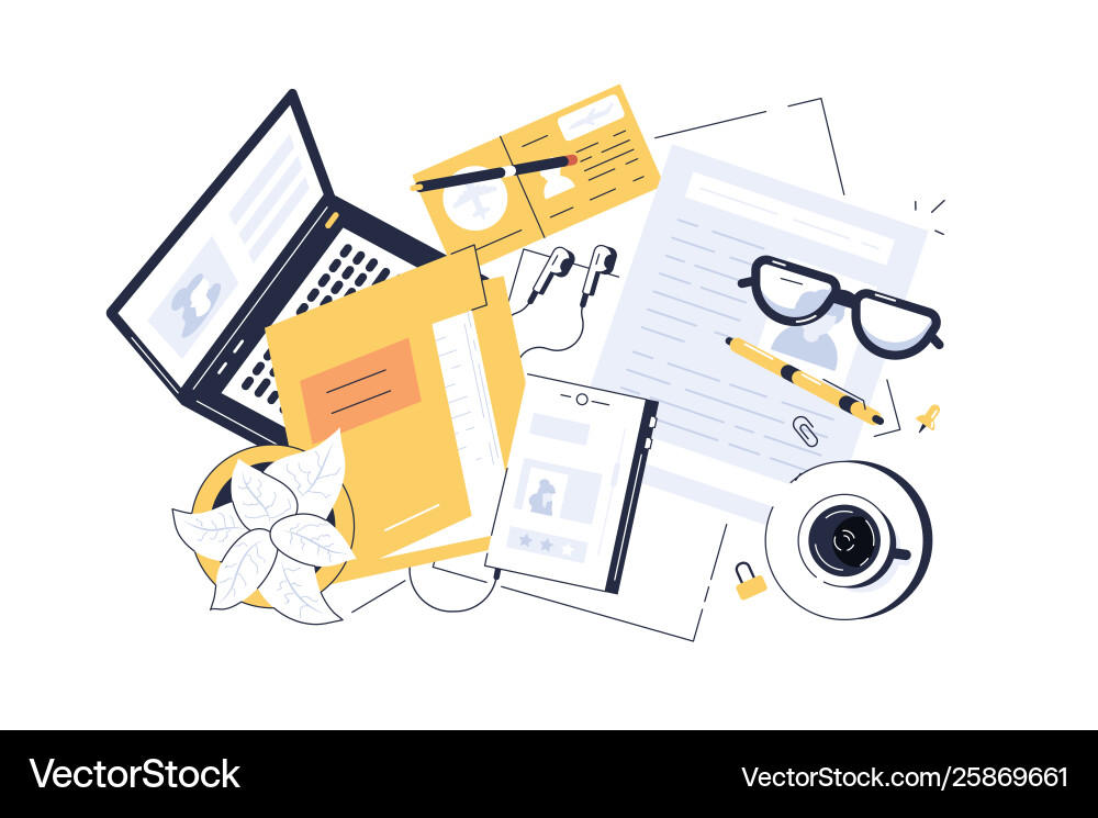 Working space interior Royalty Free Vector Image