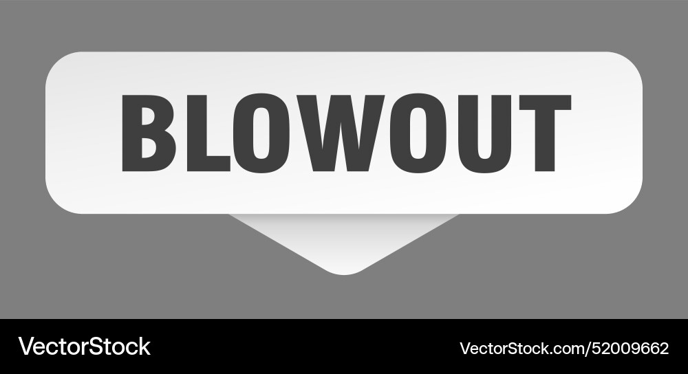 Blowout sticker sign isolated on gray Royalty Free Vector