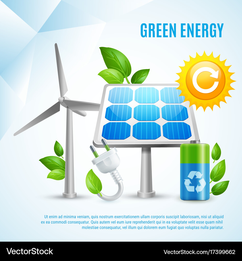 Green energy design concept Royalty Free Vector Image