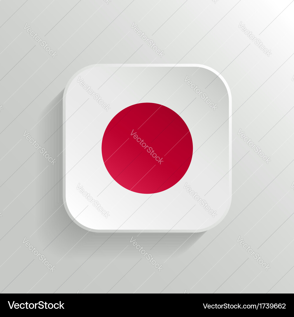 Japan Flag Icon Royalty Free Vector Image - VectorStock