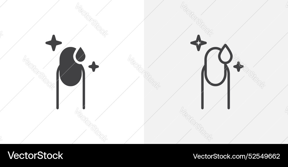 Nail care thin line icon set Royalty Free Vector Image