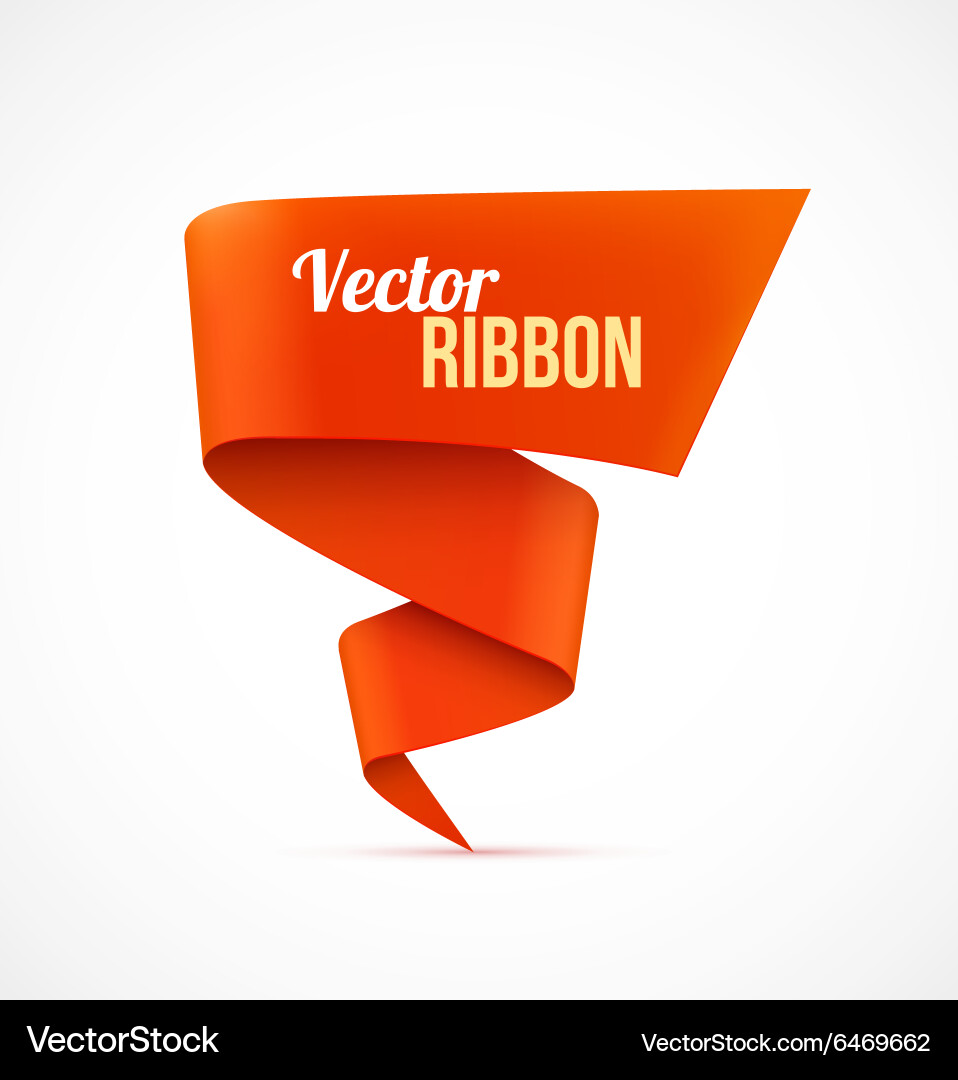 Red ribbon banner Royalty Free Vector Image - VectorStock