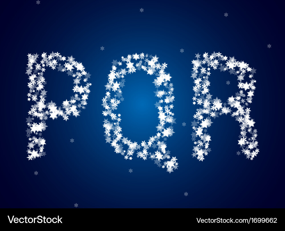 Snow letters over background Royalty Free Vector Image