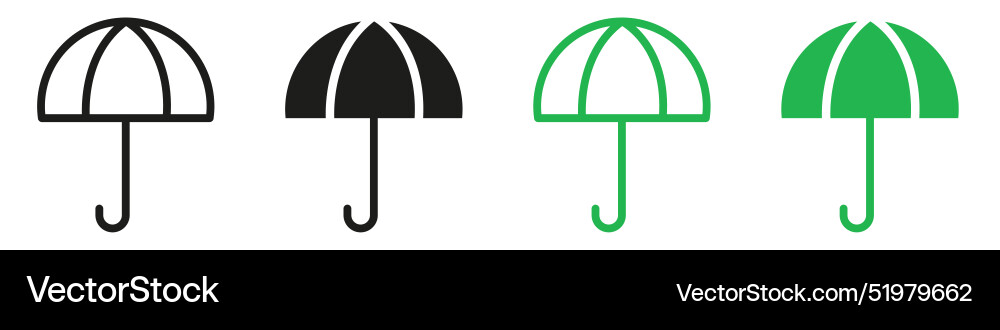 Umbrella icon depicting rain protection Royalty Free Vector