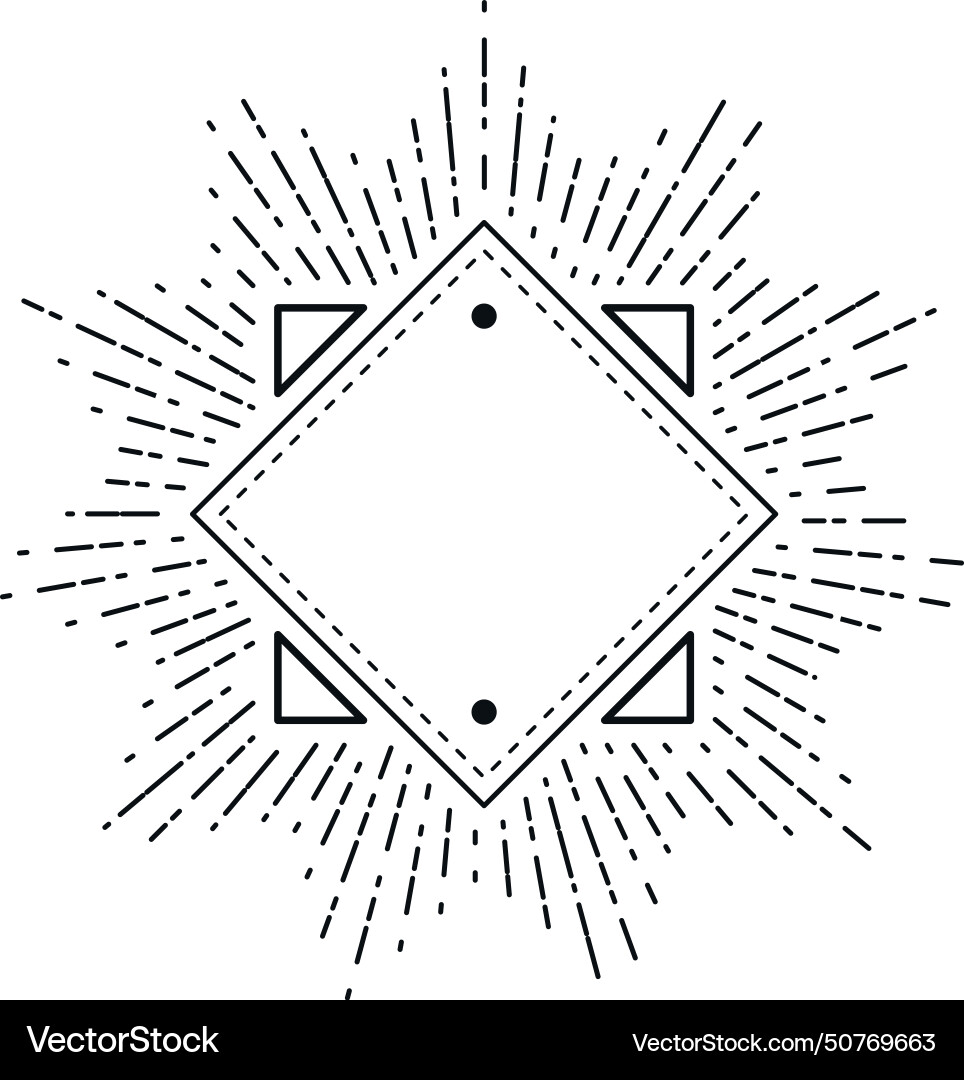Badge burst template blank label in vintage style Vector Image