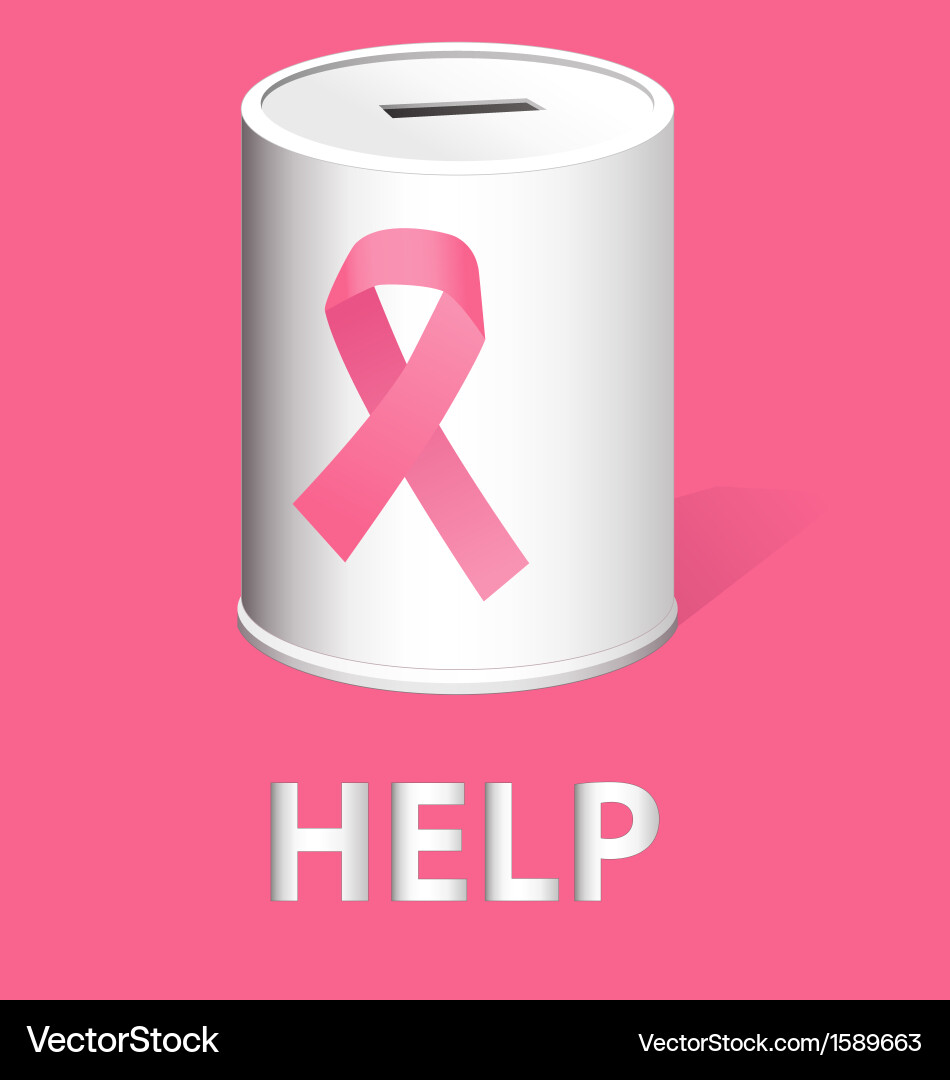 Donate for breast cancer research and prevention Vector Image