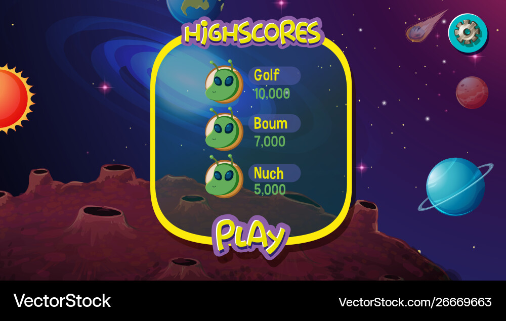 Highscores game background concept Royalty Free Vector Image
