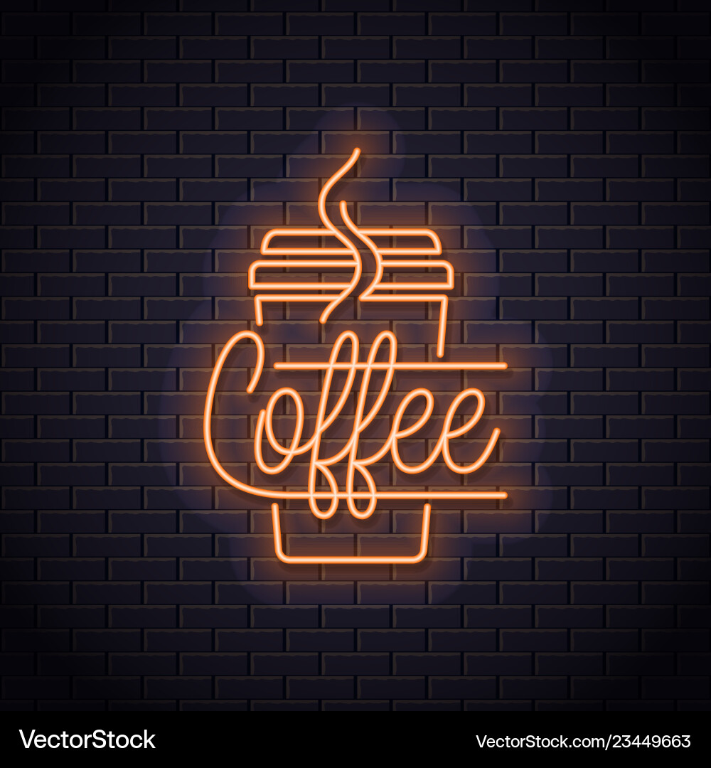 Cafe neon logo Vector Images & Graphics for Commercial Use | VectorStock