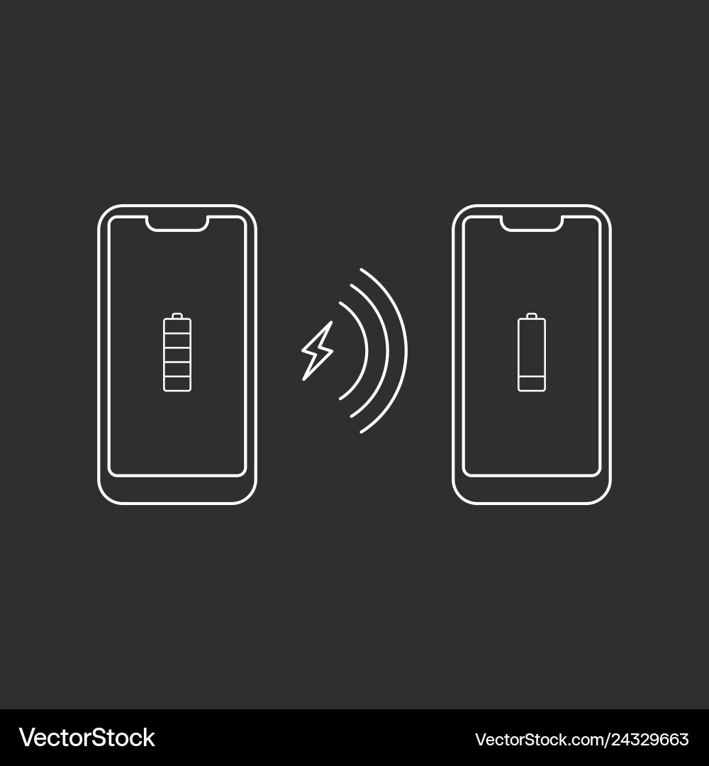 Smartphone wireless charging icon Royalty Free Vector Image
