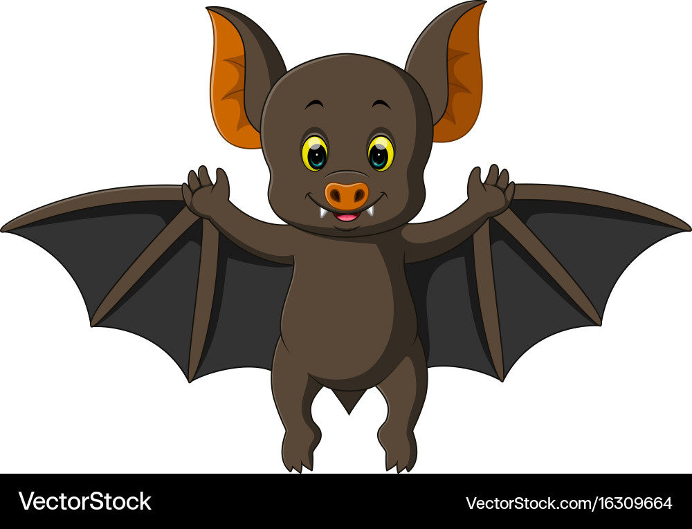 Bat cartoon Royalty Free Vector Image - VectorStock