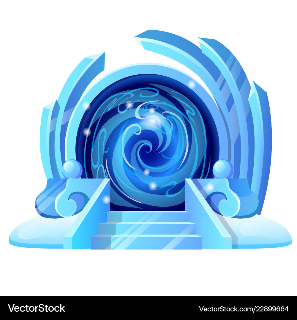 Icy Portal with Sparkling Ice Royalty Free Vector Image