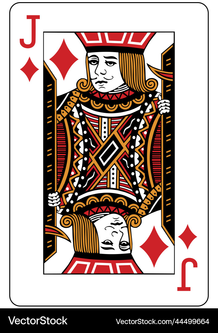 Jack of diamonds Royalty Free Vector Image - VectorStock