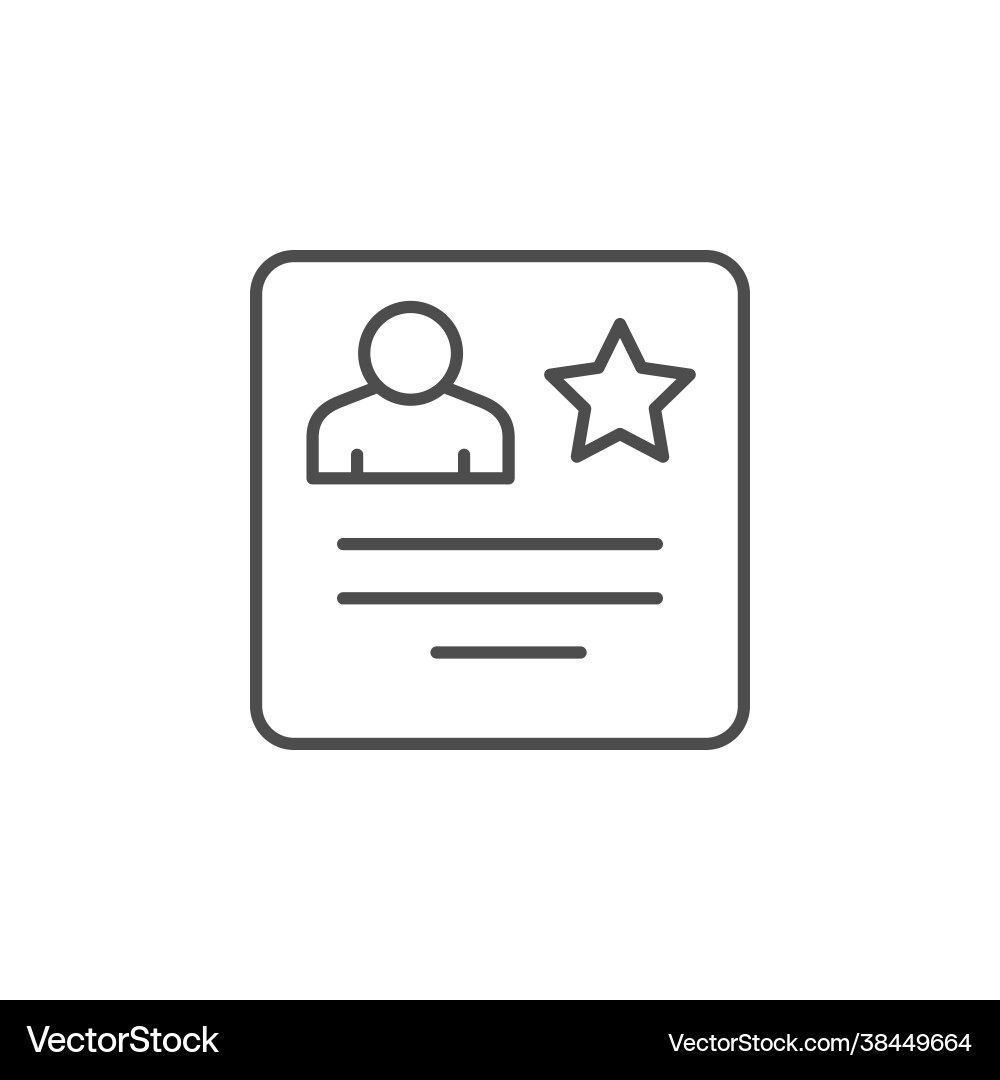 Person review line outline icon Royalty Free Vector Image