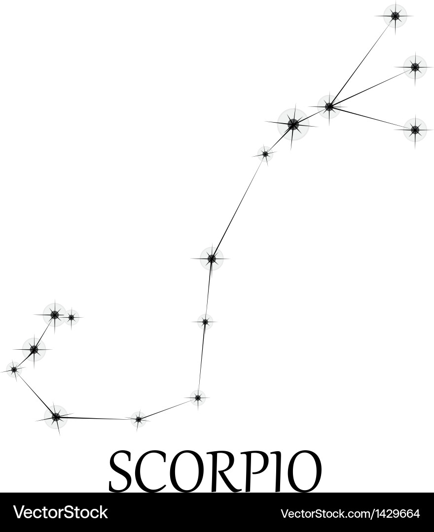 Scorpio Zodiac Constellation Royalty Free Vector Image