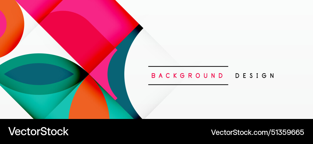 A colorful background with geometric shapes Vector Image