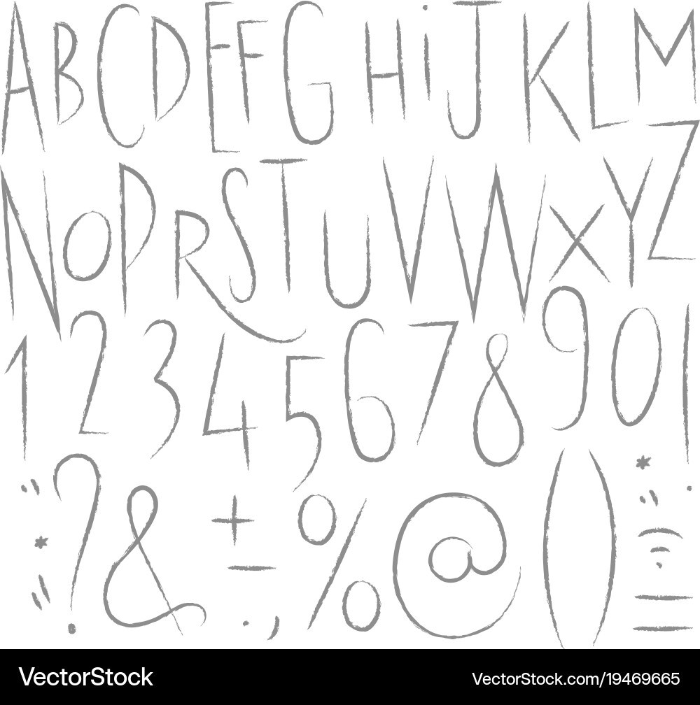 Alphabet sharp lines font Royalty Free Vector Image