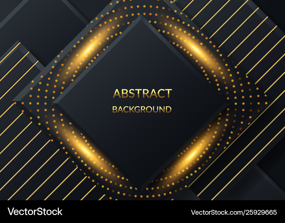 Black paper cut background abstract realistic Vector Image