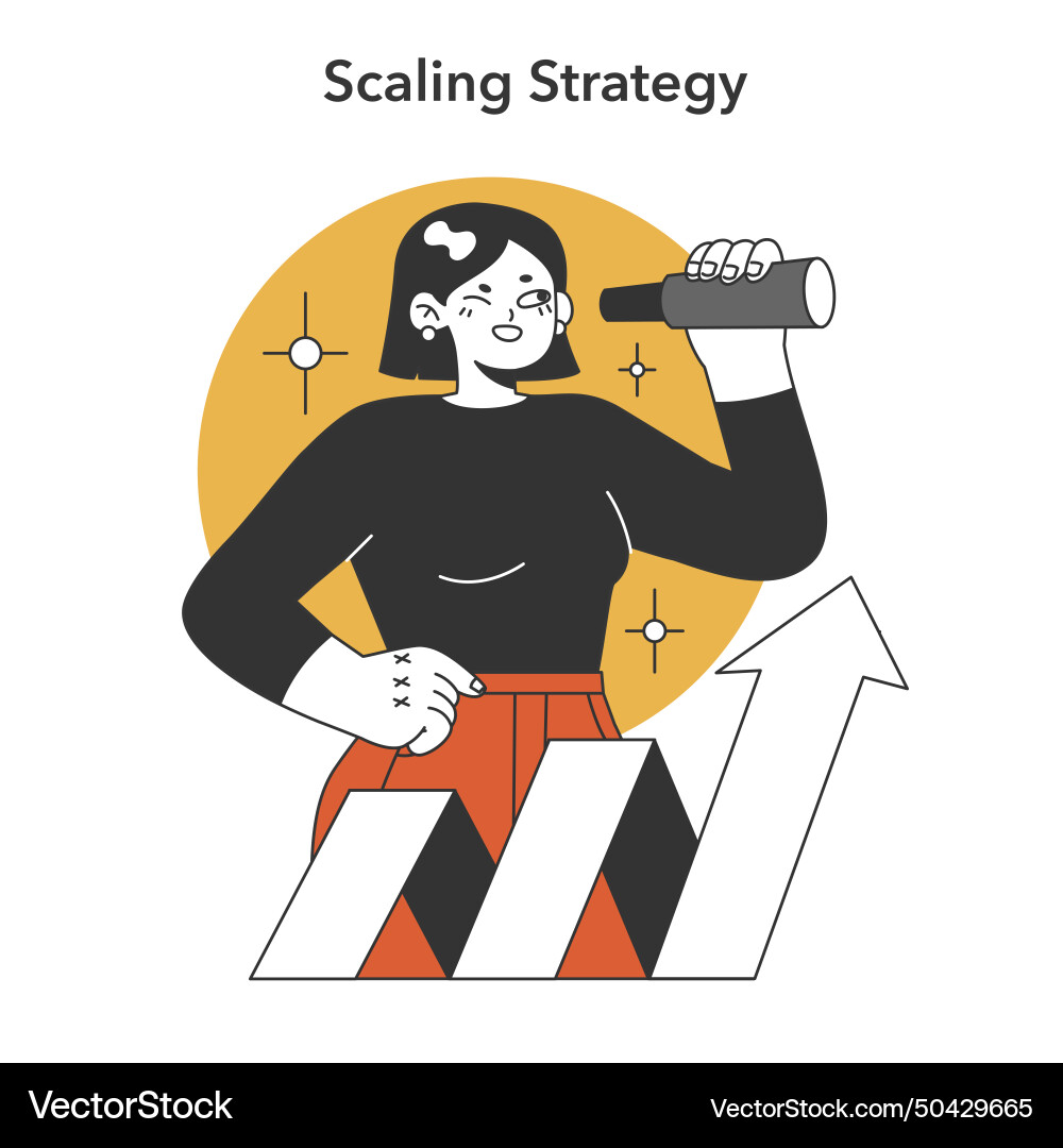 Business expansion vision flat Royalty Free Vector Image