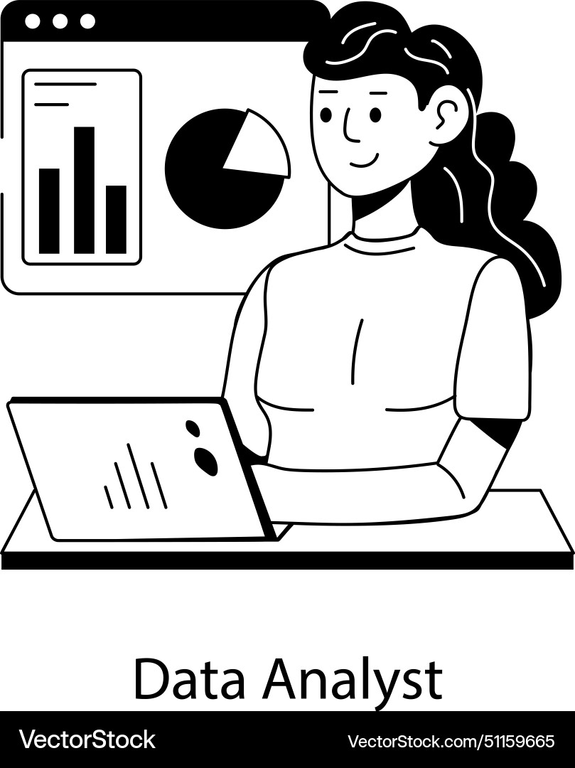 Data analyst Royalty Free Vector Image - VectorStock