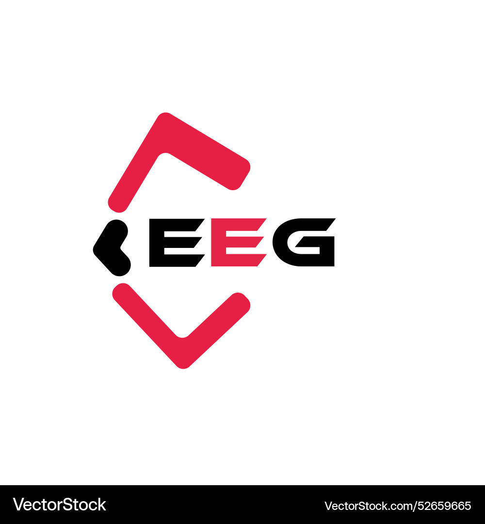 Eeg creative minimalist letter logo unique Vector Image