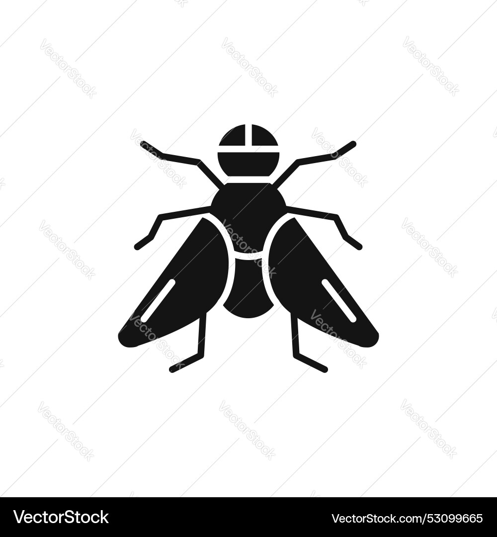 Fly insect icon isolated on white background Vector Image
