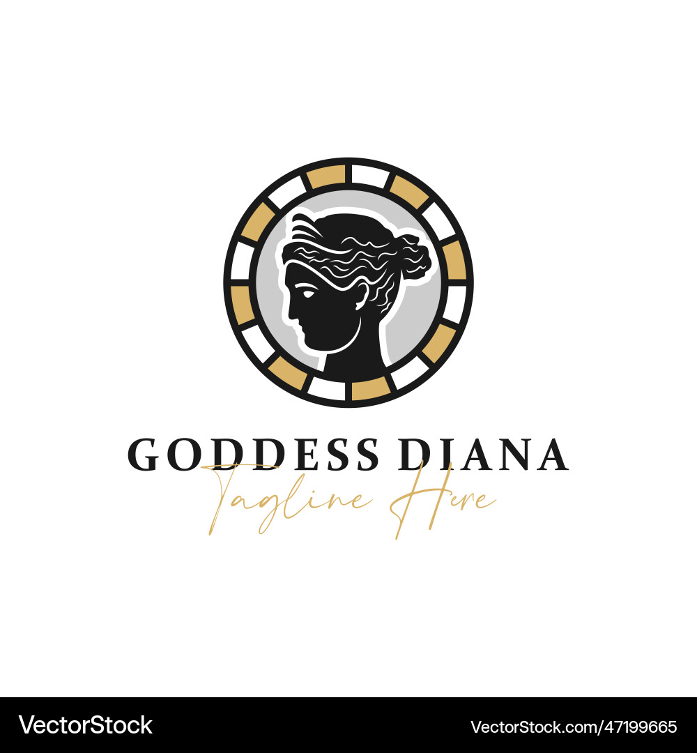 Goddess diana logo Royalty Free Vector Image - VectorStock