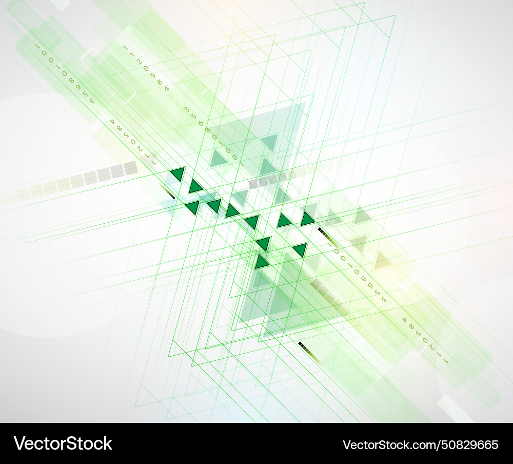 High tech eco green infinity computer technology Vector Image