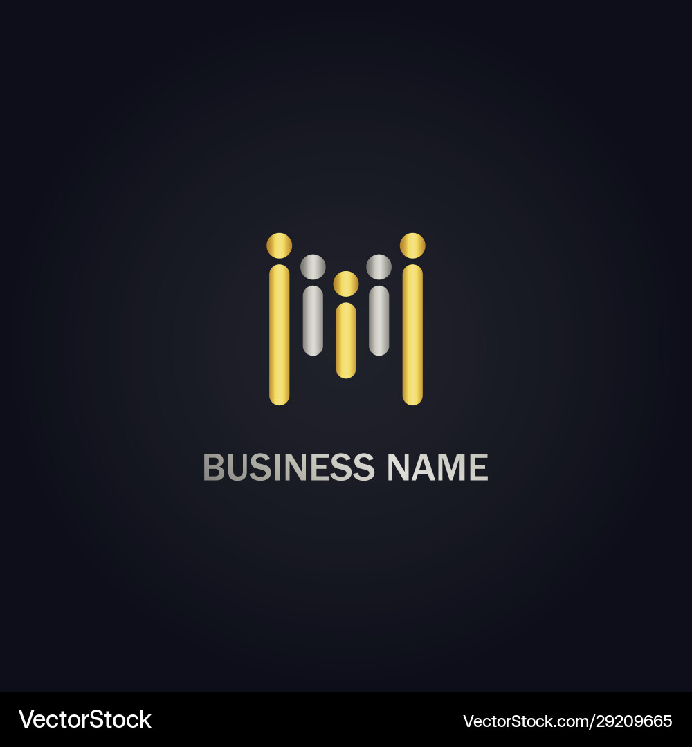 I initial group gold logo Royalty Free Vector Image
