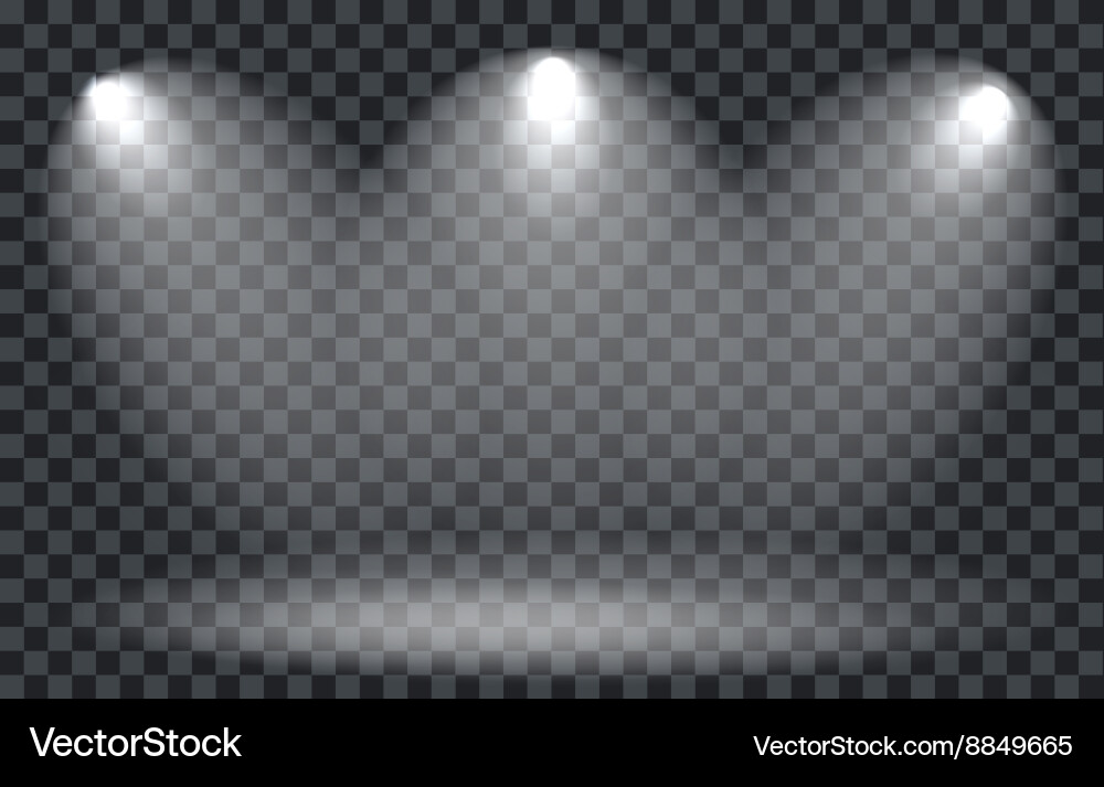 Light effect spotlight with transparent background