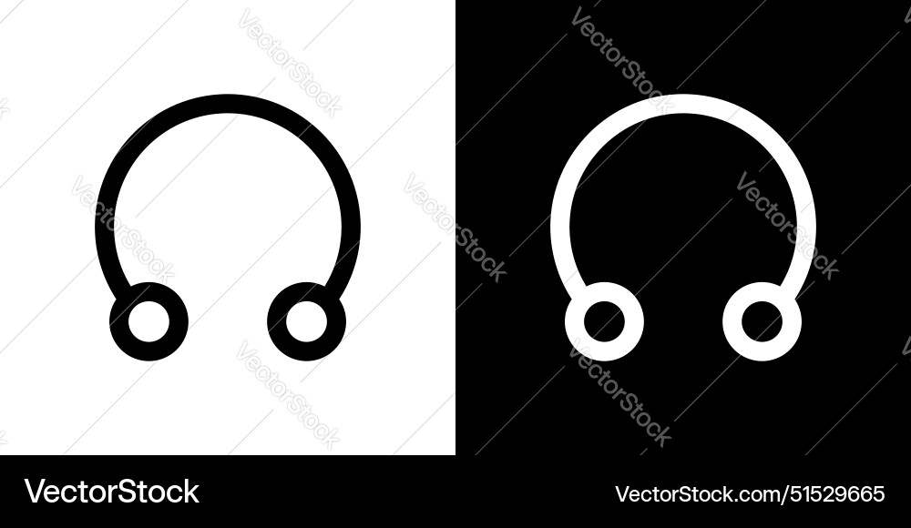 Piercing icon set ear pierce symbol solid Vector Image