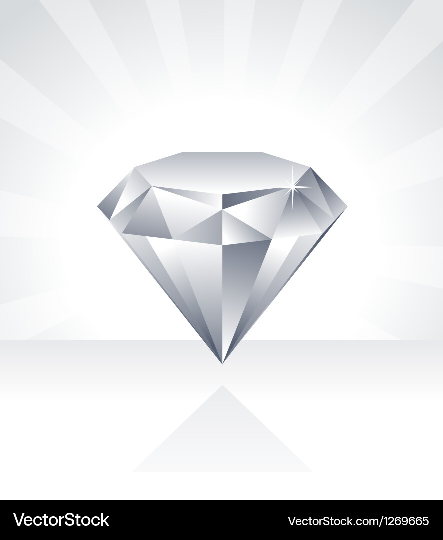 Shiny diamond Royalty Free Vector Image - VectorStock
