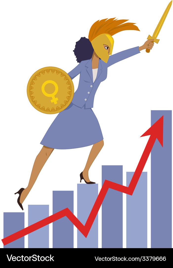 Female leader in business Royalty Free Vector Image