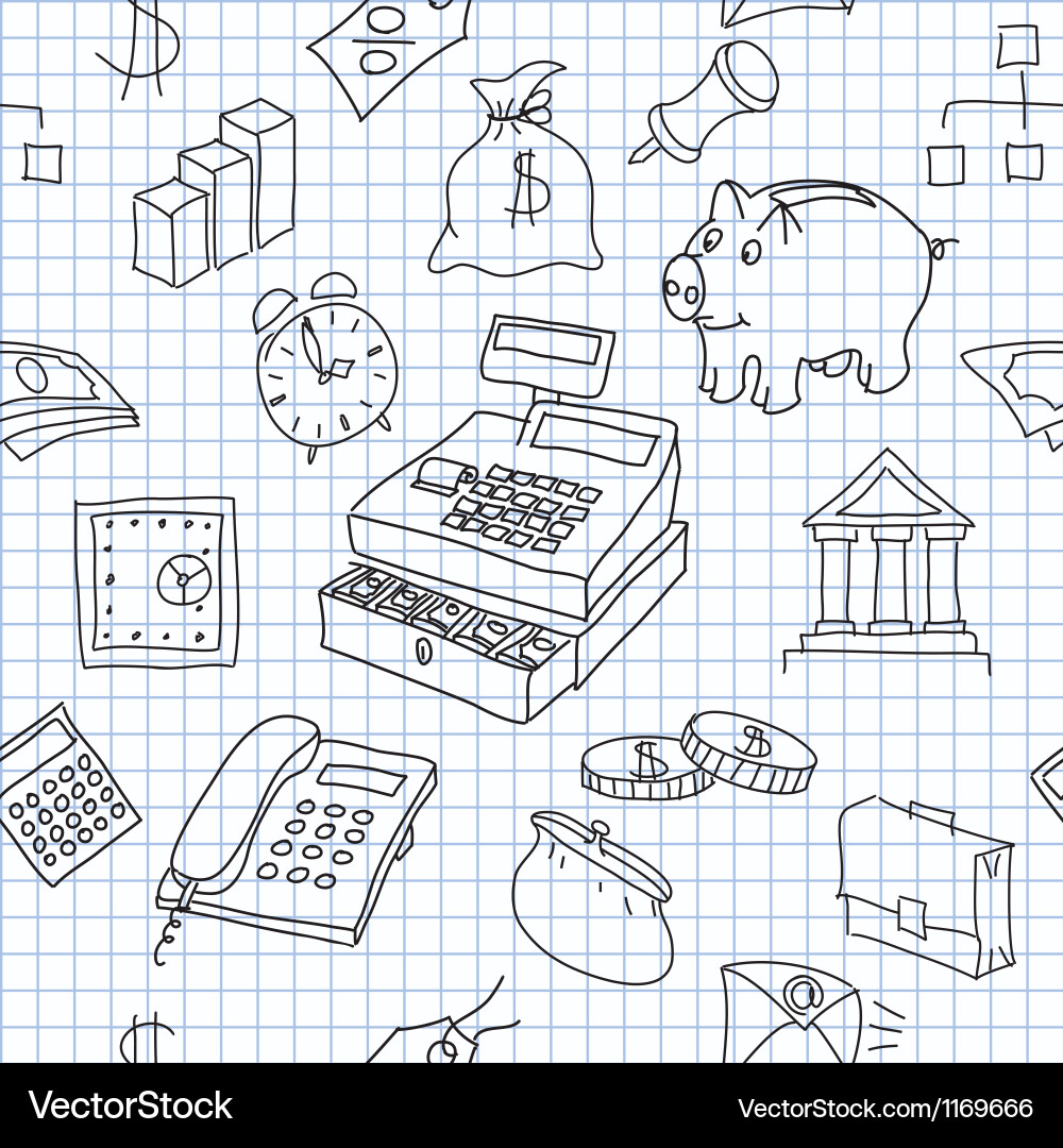Finance seamless Royalty Free Vector Image - VectorStock