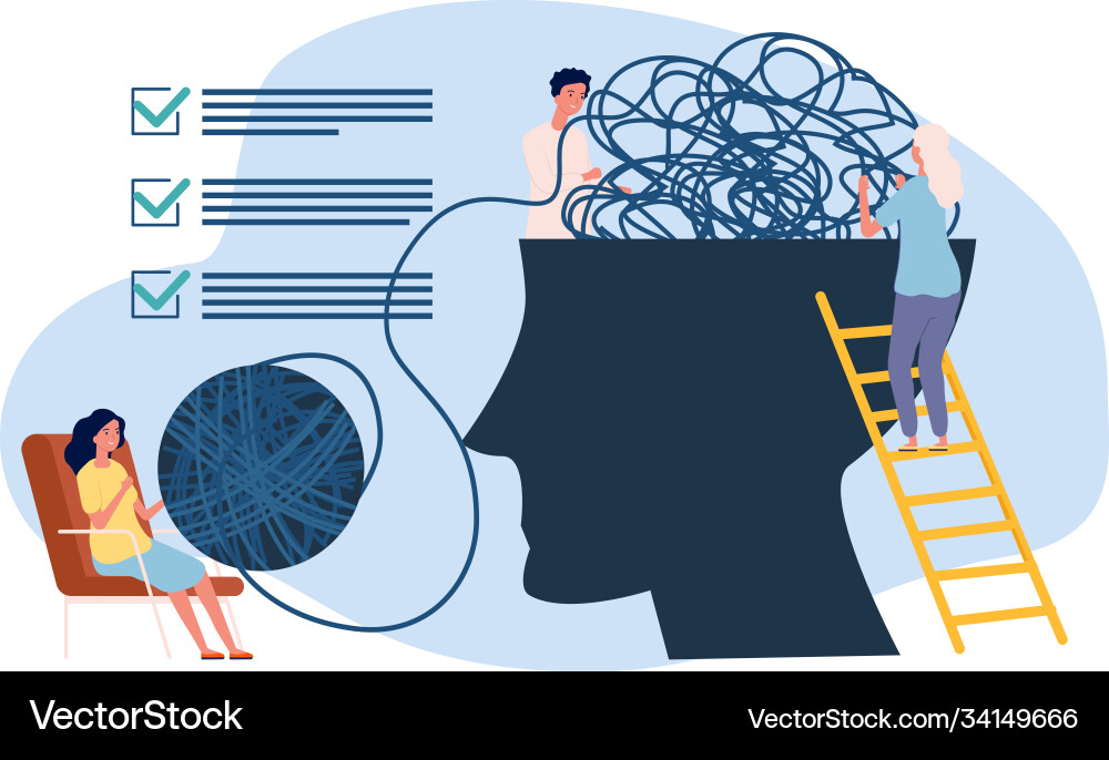 Psychotherapy concept psychologist assistance Vector Image