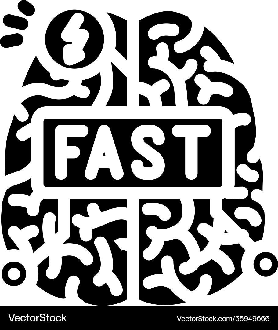 Stroke evaluation glyph icon Royalty Free Vector Image