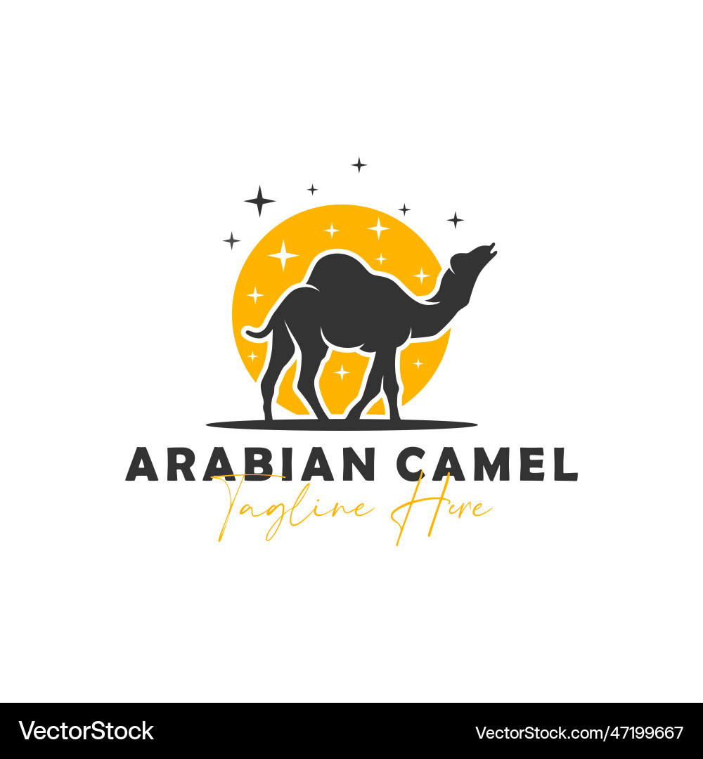 Arabian camel logo Royalty Free Vector Image - VectorStock