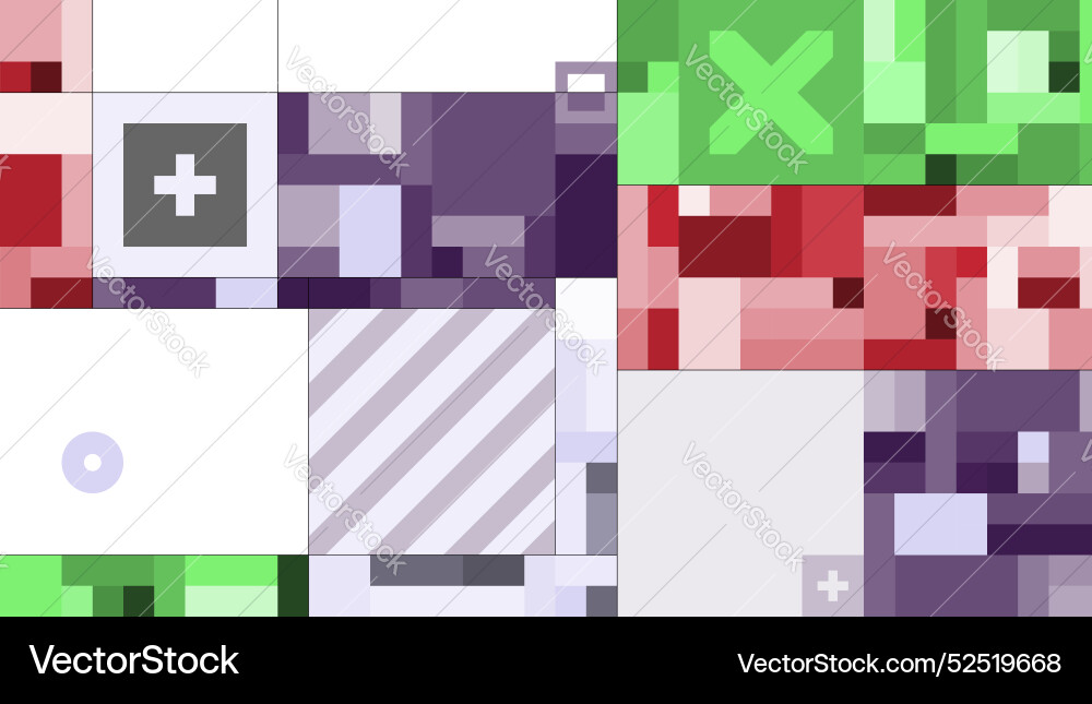 Abstract collection of squares artwork Royalty Free Vector