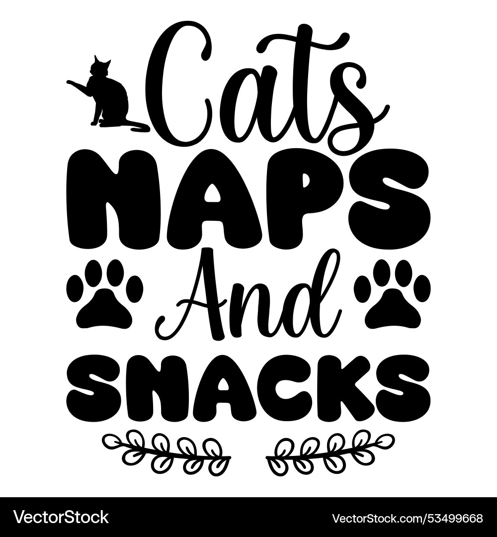 Cat typography and svg t-shirt design Royalty Free Vector