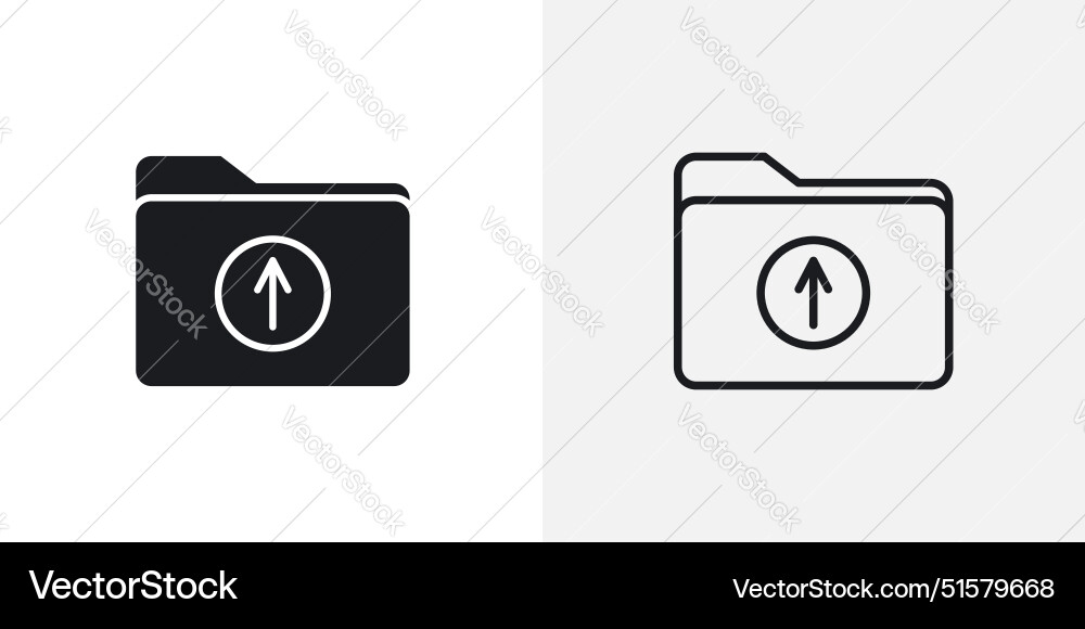 Folder upload icon set Royalty Free Vector Image Folder upload icon set Royalty Free Vector Image