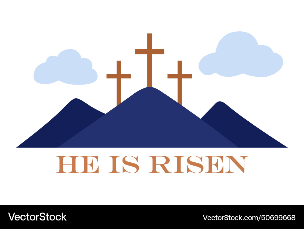 He is risen symbol easter sunday religious Vector Image