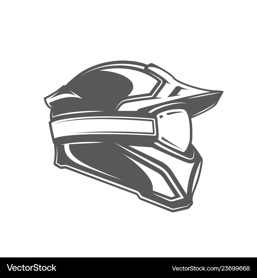 Helmet and mask isolated on white background Vector Image