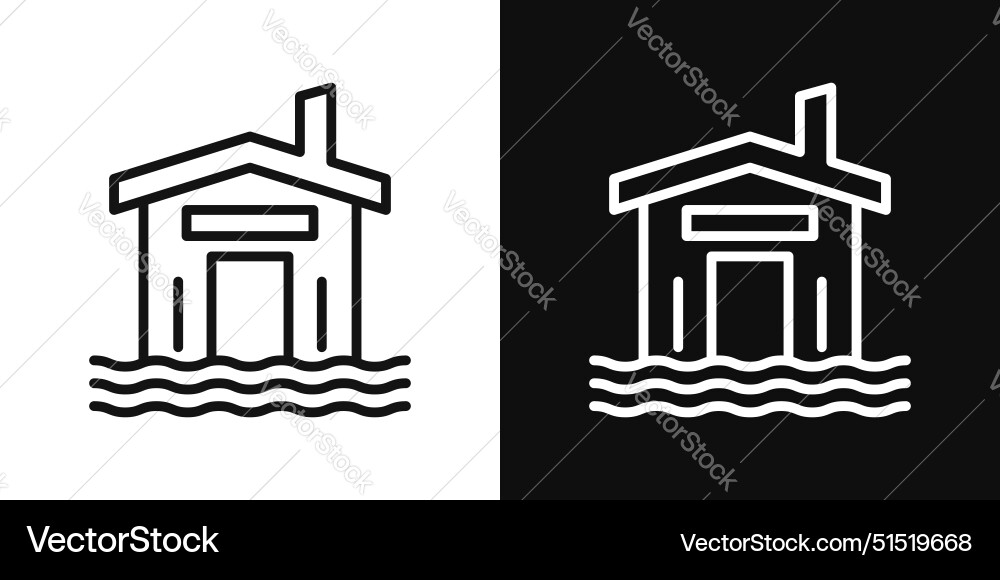 House flood icon Royalty Free Vector Image - VectorStock